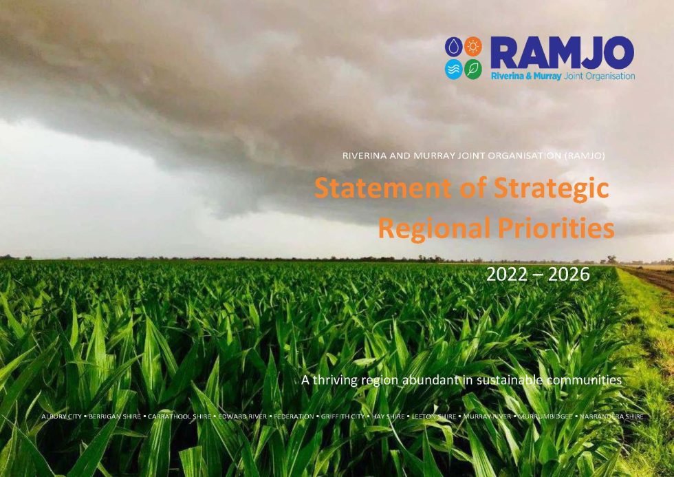 Regional Priorities - RAMJO - Riverina & Murray Joint Organisation